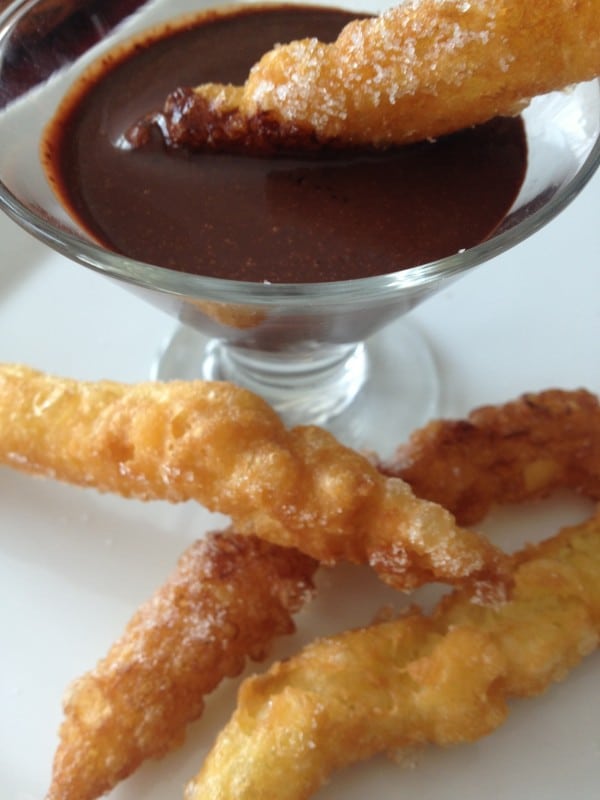 Churros with Filipino Tsokolate- Cocoa Tablea Drink - The Quirino Kitchen