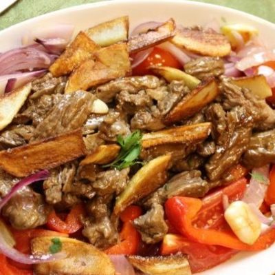 Lomo Saltado - Peruvian Beef Stir Fry with Soy Sauce and French Fries ...