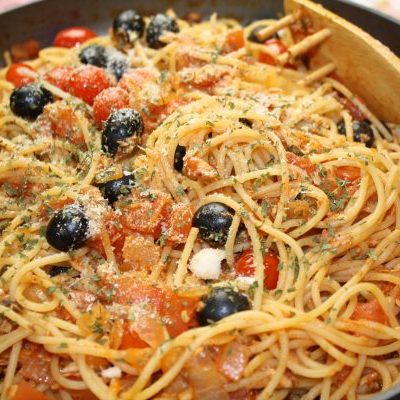 Pasta Putanesca with Tinapang Bangus - The Quirino Kitchen