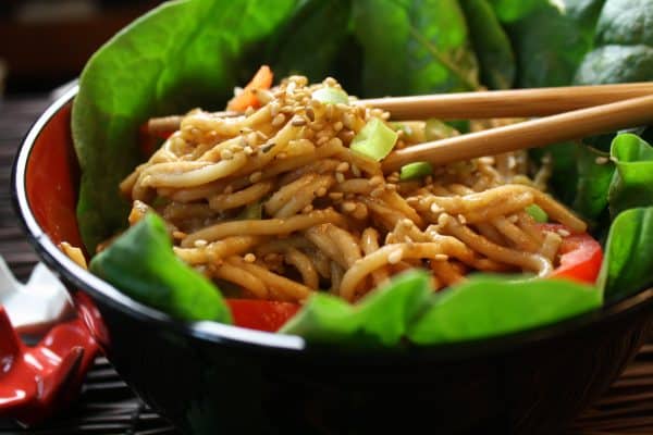 Cold Peanut-Sesame Pasta Noodle Salad - The Quirino Kitchen