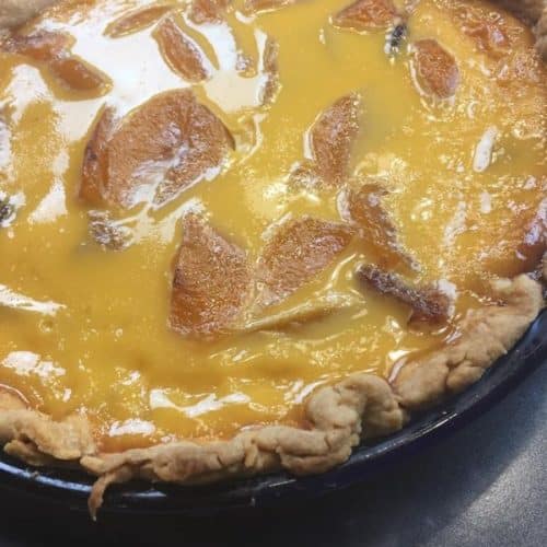 Peach-Mango Custard Pie - The Quirino Kitchen