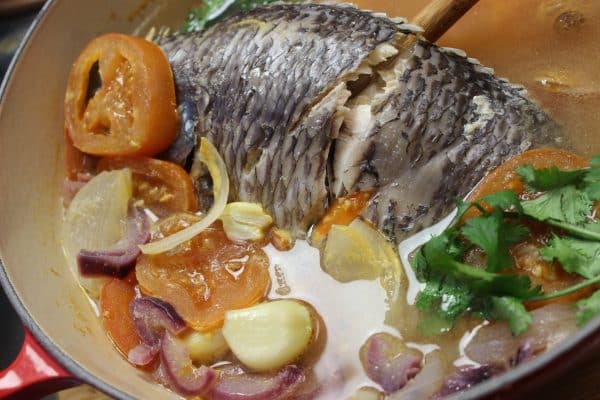 Pinangat na Tilapia - Fish Stew in Tomatoes - The Quirino Kitchen