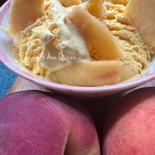 Peach-Mango Ice Cream - No Churn - The Quirino Kitchen