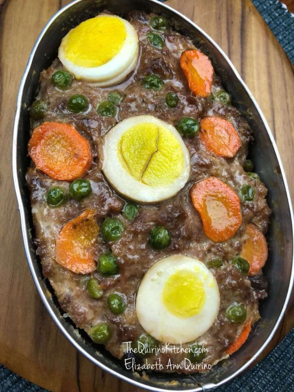 Hardinera - Filipino Meatloaf with Vegetables - The Quirino Kitchen